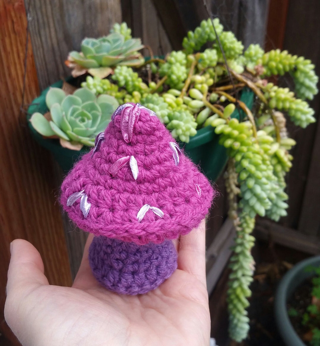 Toadstool Basket With Lid, Crochet Mushroom Basket With Lid, Mushroom ...