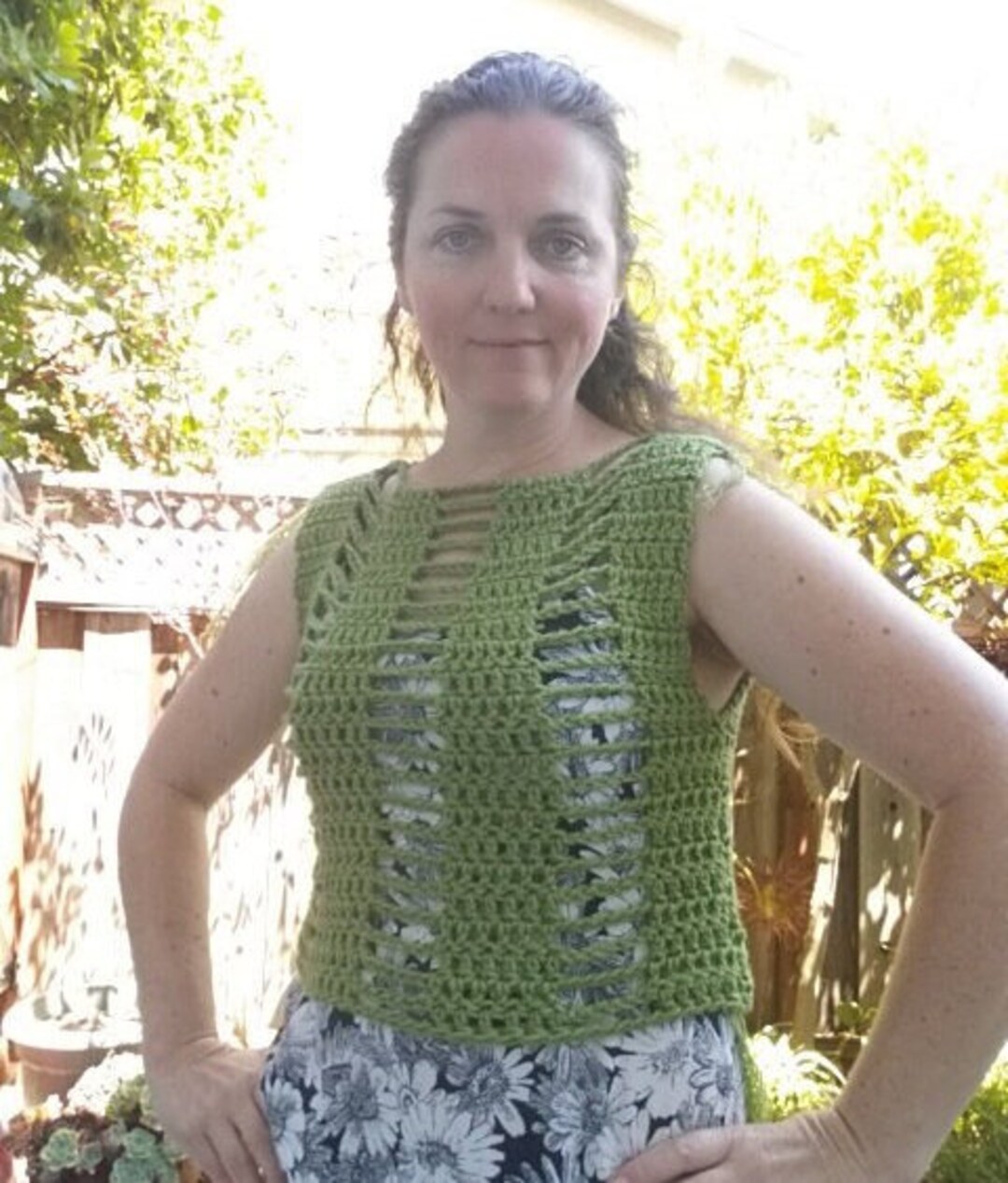 Distressed Crochet T Shirt, Crochet Tank Top, Women's Crochet Top ...