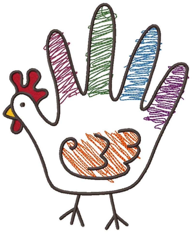 How To Make A Hand Turkey Drawing