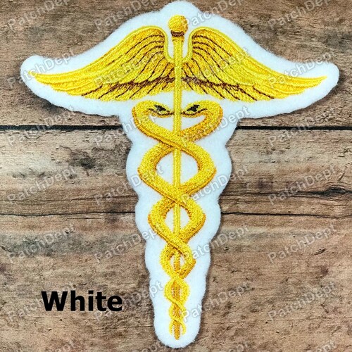 Caduceus Symbol Embroidered Patch Medicine Symbol Iron on - Etsy