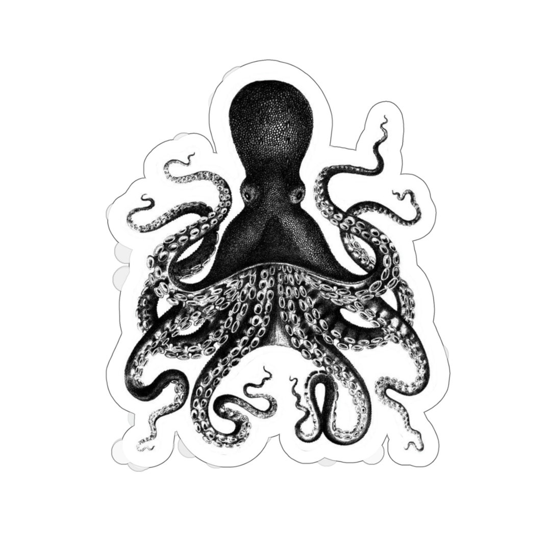 Car Decal, 6 Vinyl Decal Octopus Vinyl Decal Sticker Giant 6 Inch Black ...