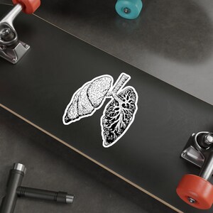 Human Lung Die-cut Stickers, Respiratory System Decal, Anatomy Laptop ...