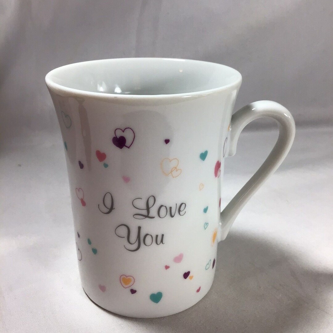 I Love You 8 Oz Papel Japan Hearts Coffee Mug Hand Decorated - Etsy