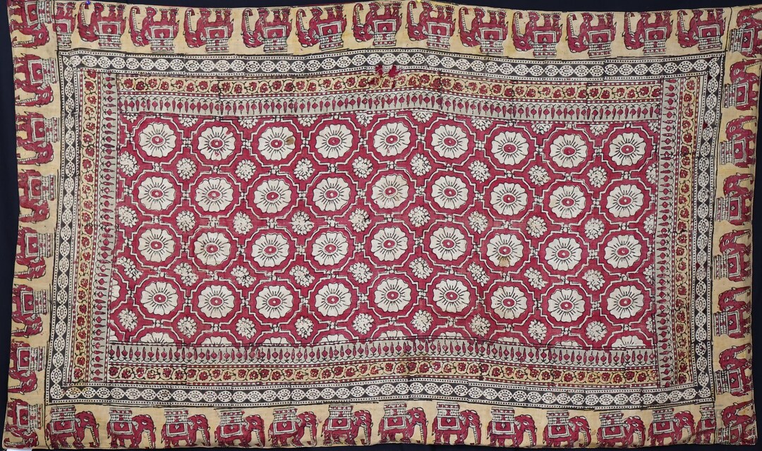 19th Century Block Print Panel - Gujarat (1) - Etsy