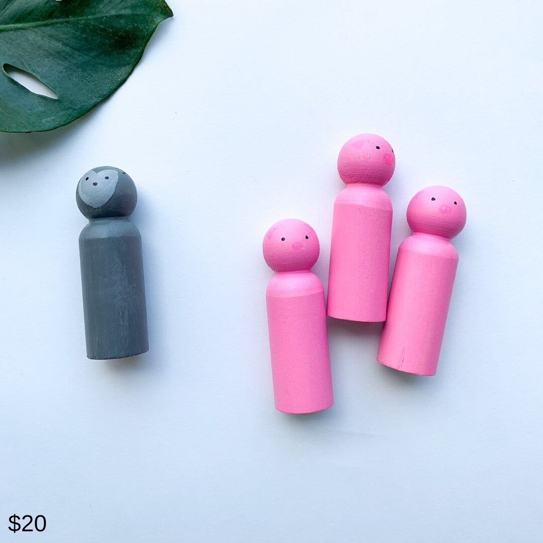 STEM Story Sets Wooden Peg Dolls Small World Play Wooden - Etsy