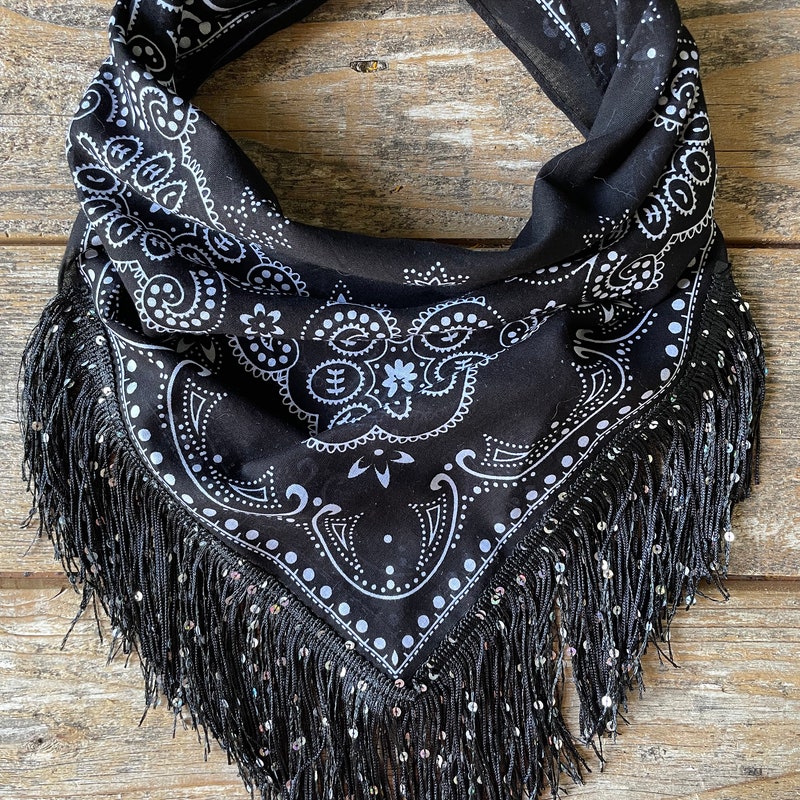 Black Bandana - Etsy