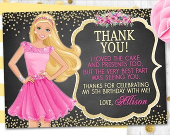 Barbie Thank You | Etsy