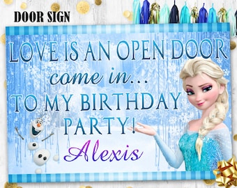 Frozen Door Sign | Etsy