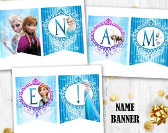 Elsa Birthday Banner | Etsy