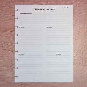 Downloadable Quarterly Goals - Etsy