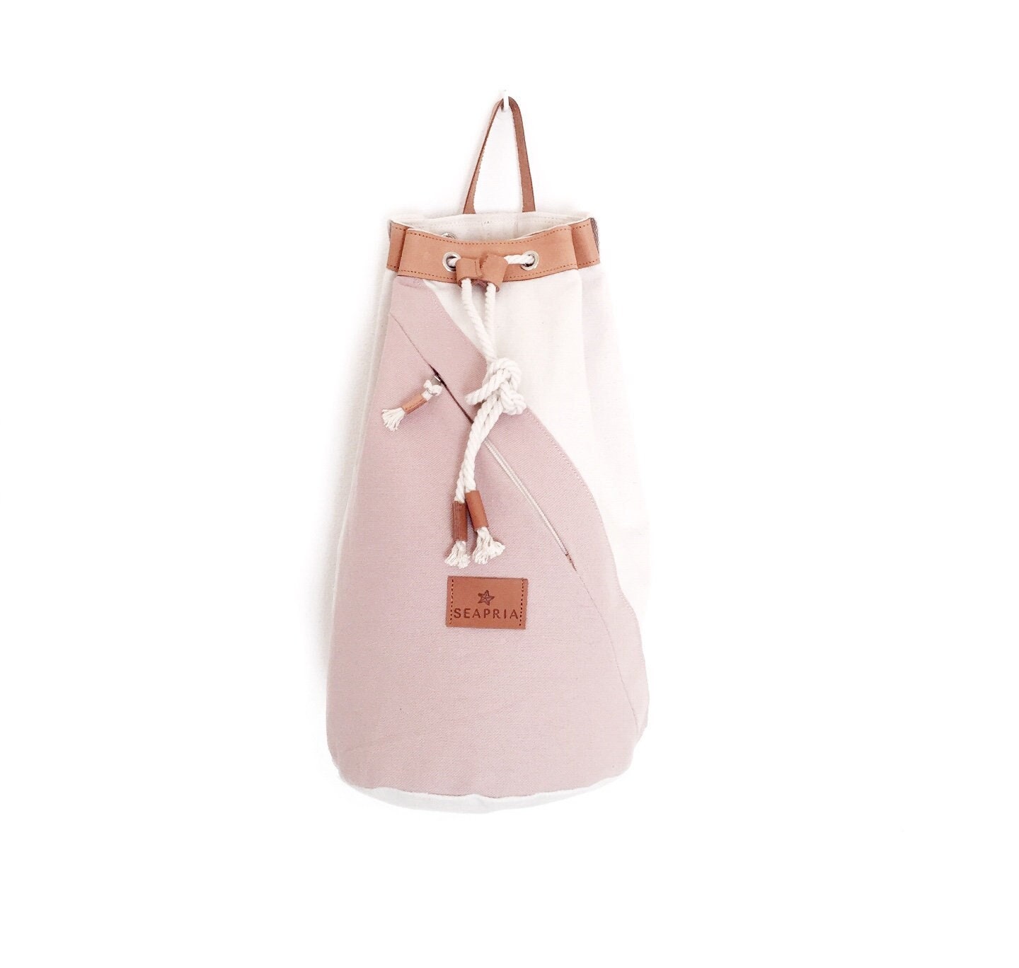 Pink Beach Bag, Nautical Sailor Bag, Duffle Bag, Sailing Backpack ...