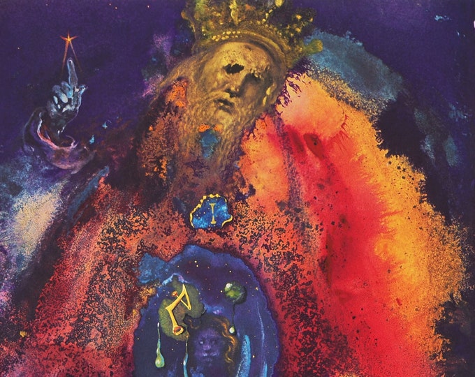 Salvador DALI: Crowned God, Original Signed Lithograph, 1967 - Etsy