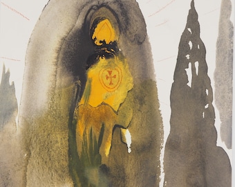 Salvador DALI: Crowned God, Original Signed Lithograph, 1967 - Etsy