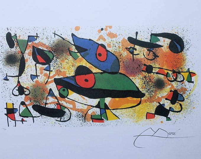 MIRO Joan : Sculpture II - Signed and Numbered LITHOGRAPH, 500 Copies ...