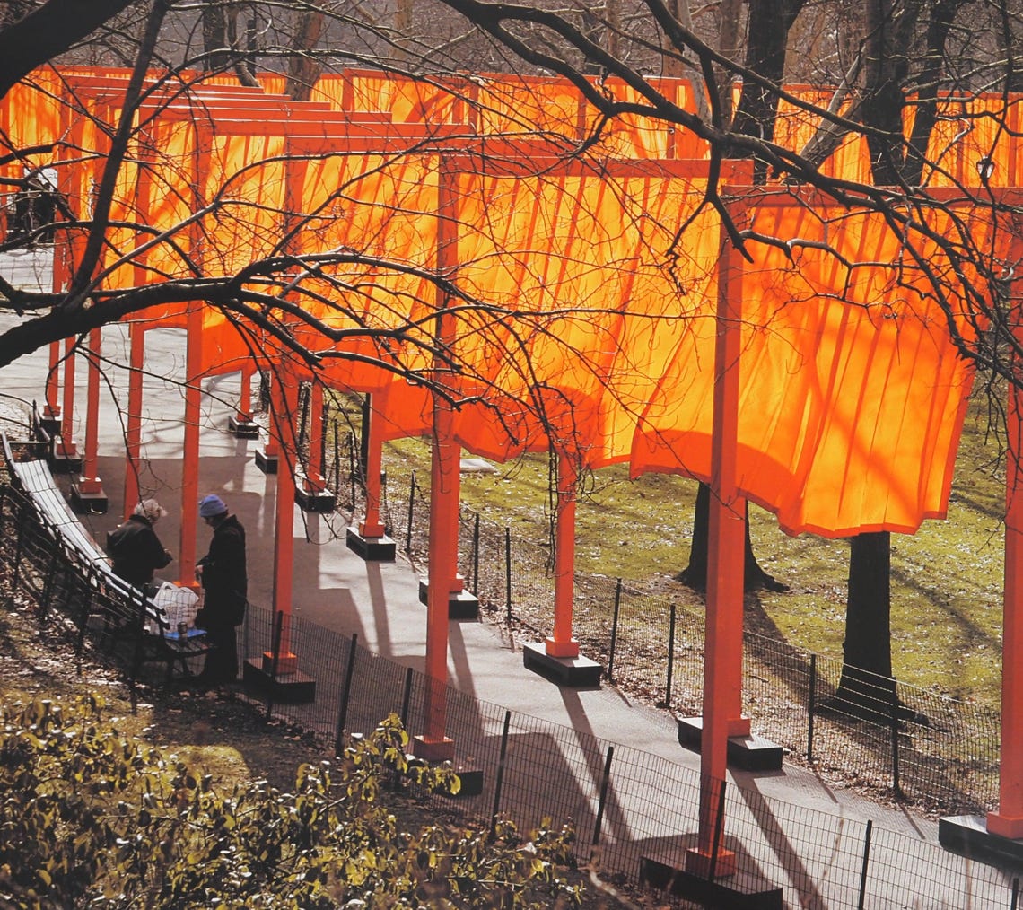 CHRISTO and Jeanne-claude: Gates and Orange Curtains, Central Park New ...
