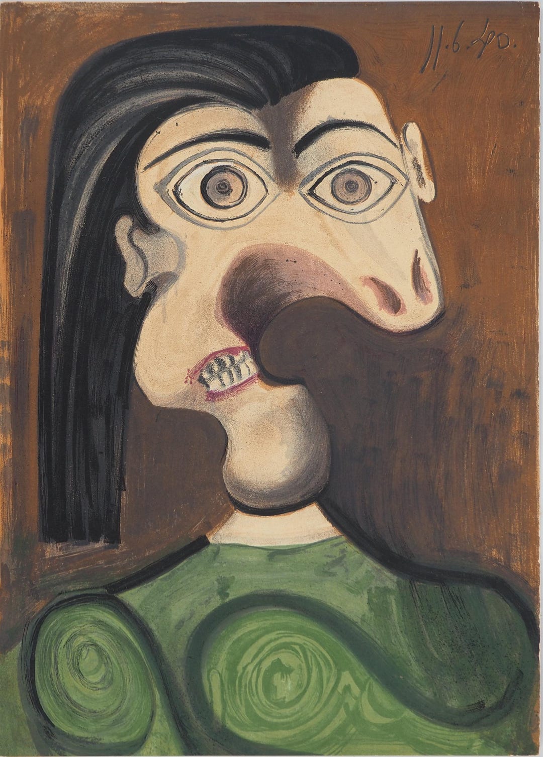 Pablo PICASSO: Lithograph - Portrait of Dora Maar (1954), Mourlot Print ...