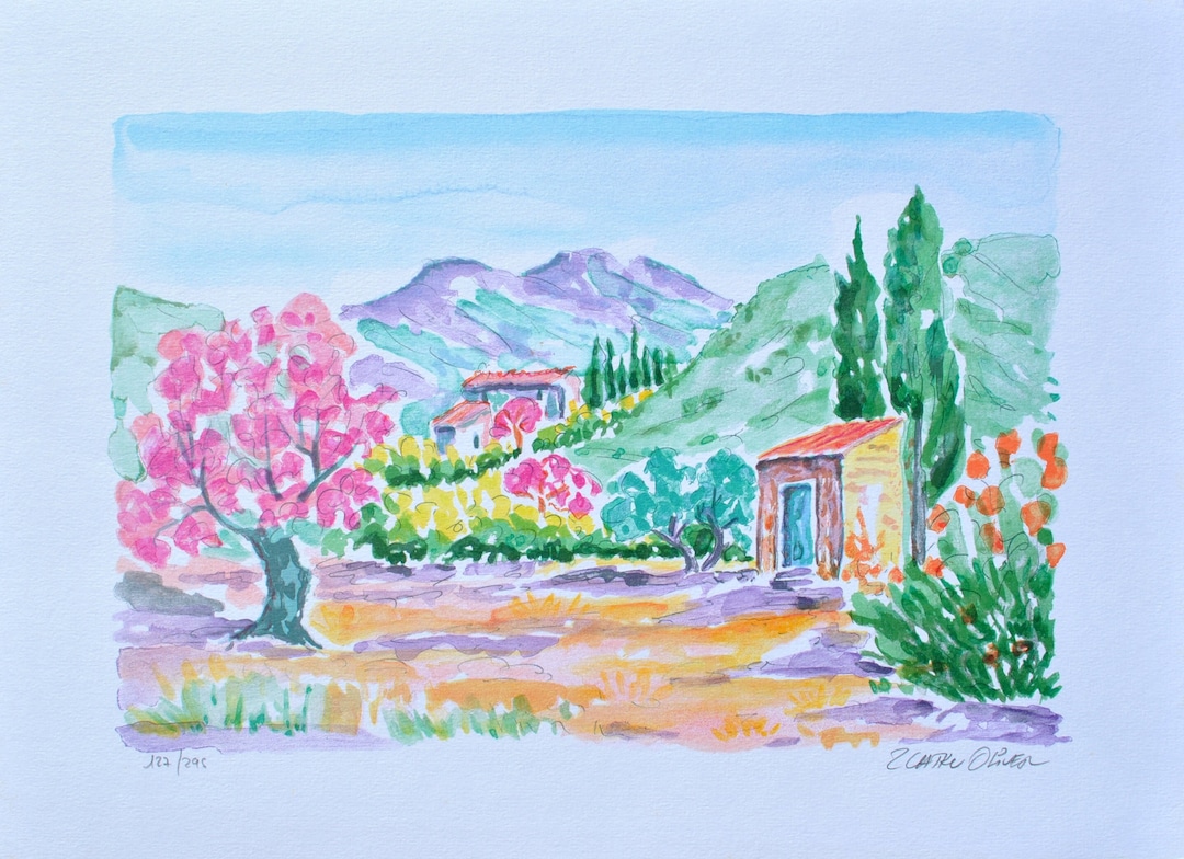 ZLADKU Oliver : the Small Provencal Hut, Original Signed LITHOGRAPH ...