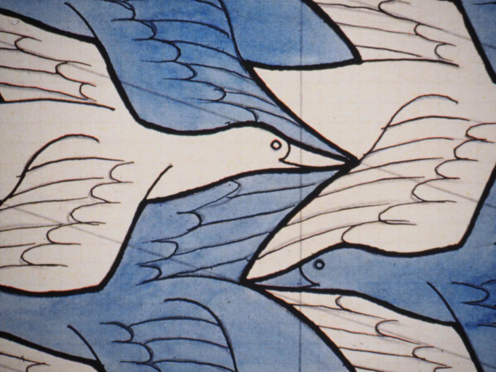 M.C. ESCHER - Flight of Birds - Woodcut Facsimile - Limited Edition ...