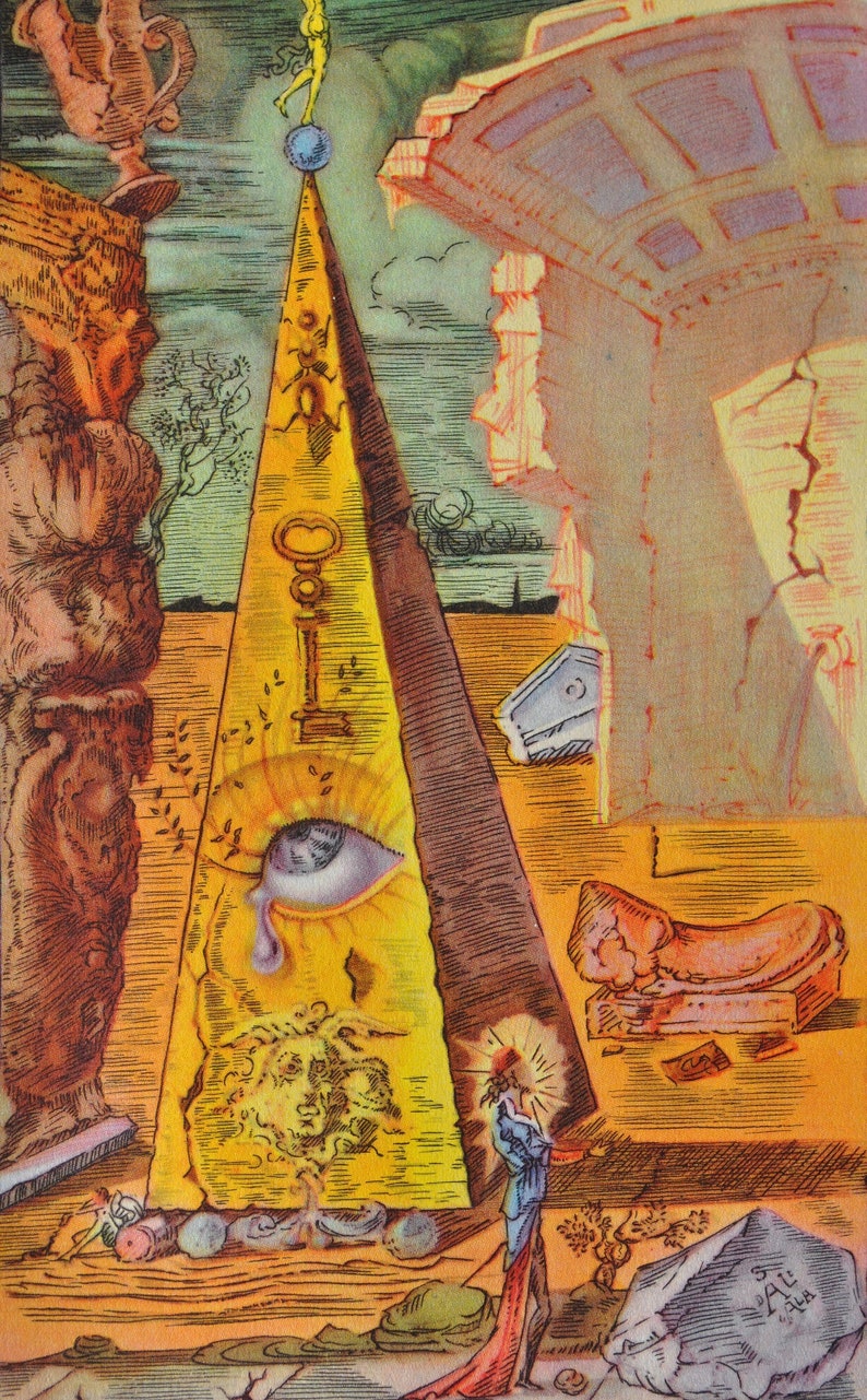 Salvador DALI : the Divine Eye Signed and Dated Etching - Etsy