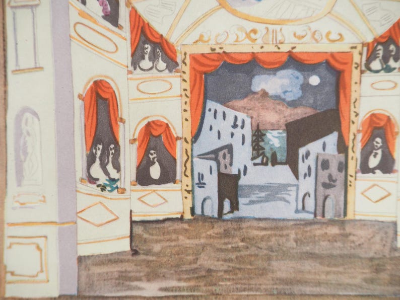 Pablo PICASSO: Set Design for Pulcinella, Signed Lithograph & Pochoir ...