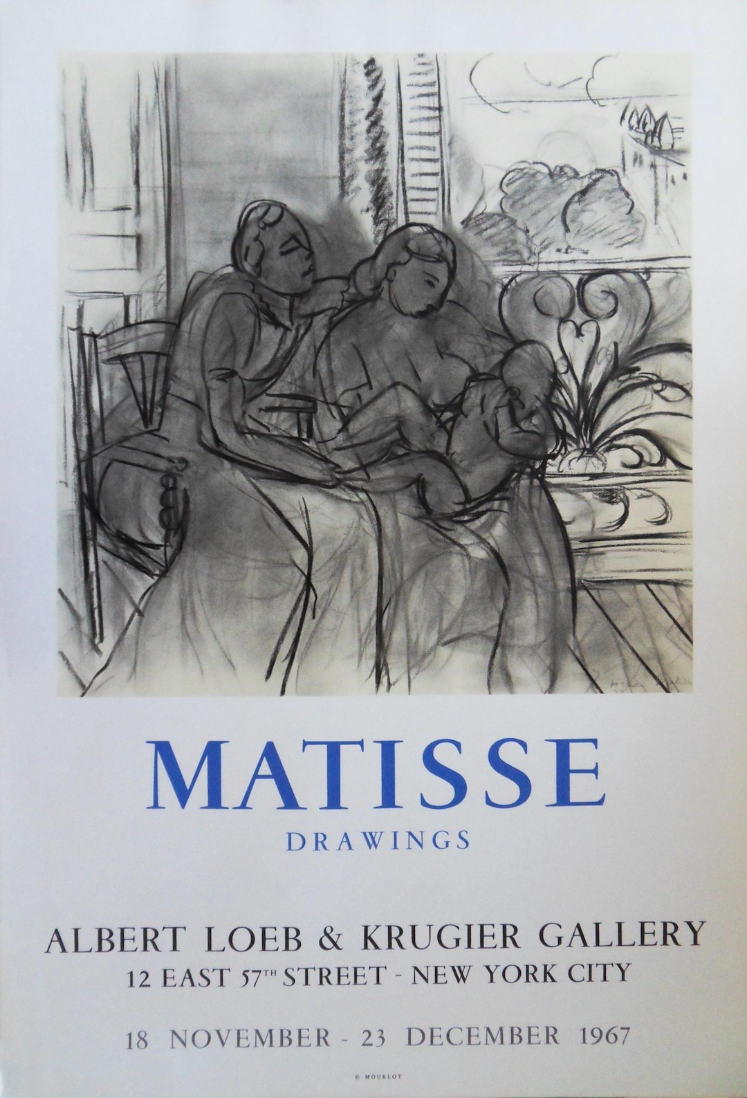 Henri MATISSE Lithograph Maternity Exhibition Poster 1967 Signed ...