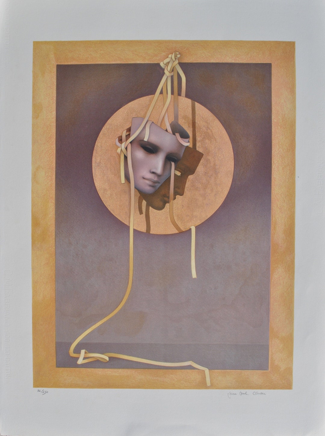 Jean-paul CLEREN - the Mask - Original Signed and Numbered LITHOGRAPH ...