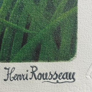 Original LITHOGRAPH Signed and Numbered From Henri ROUSSEAU : the Meal ...