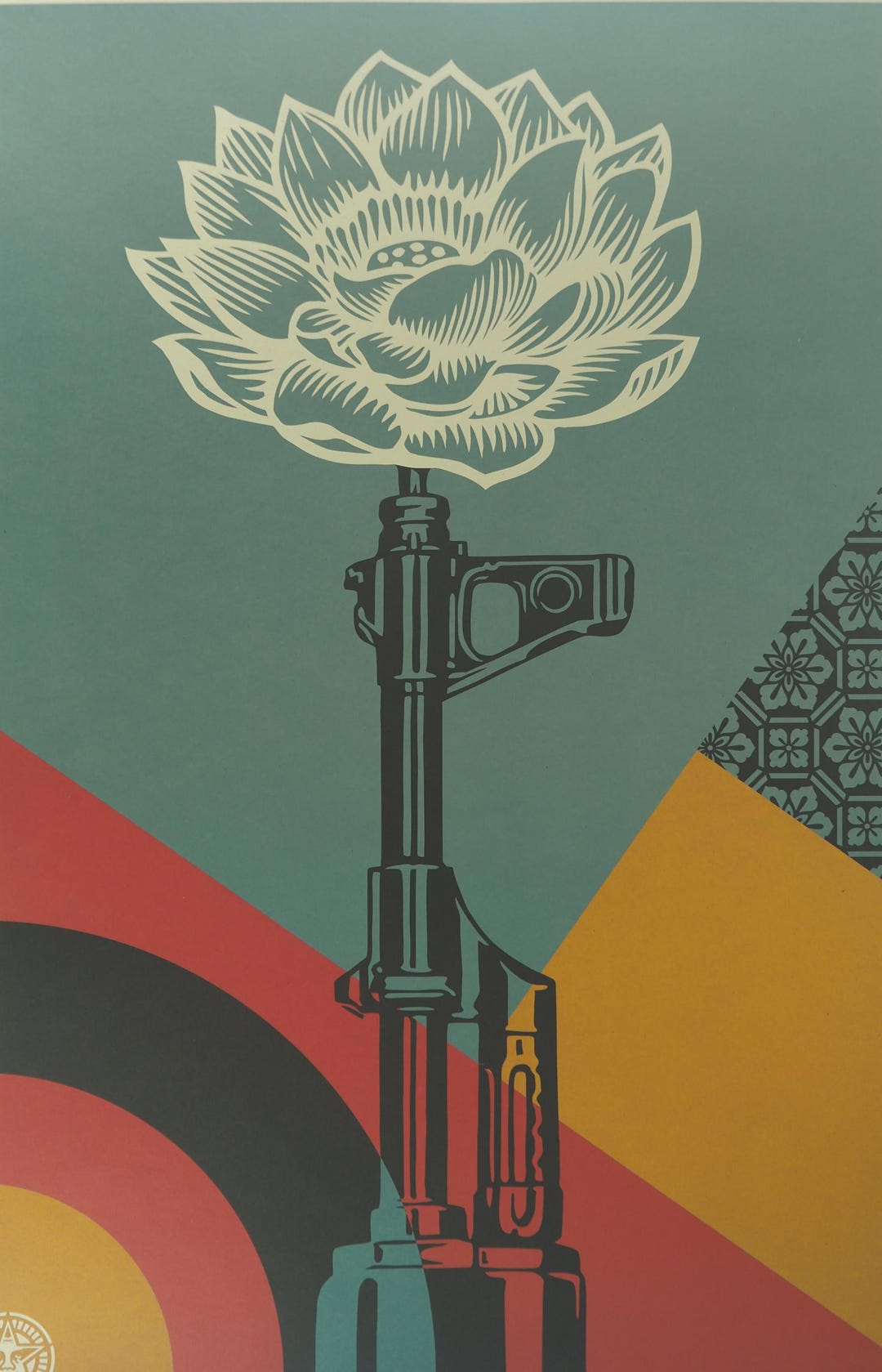 Shepard FAIREY - AK-47 Lotus - Signed Original Screenprint - Obey ...