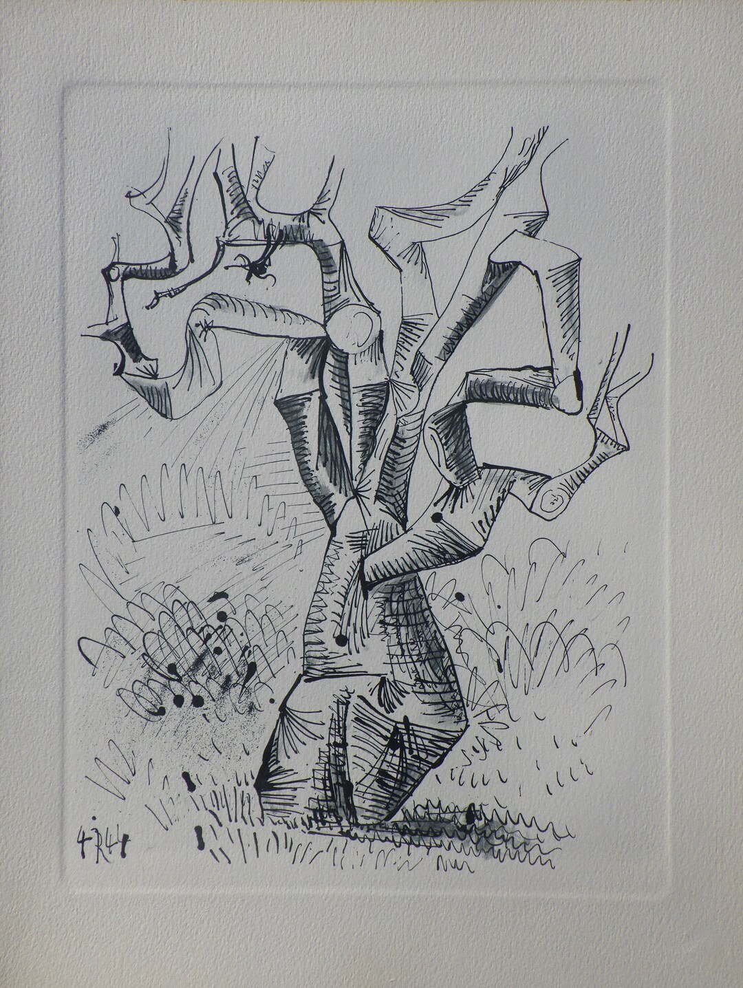 Pablo PICASSO - the Old Tree in Winter - Original Etching, 1952 - Etsy