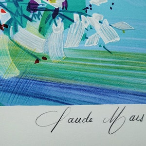 Claude MARS - Bouquet of Colours in Summer - Original Signed LITHOGRAPH ...