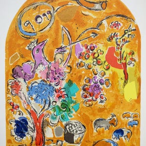 Marc CHAGALL: Joseph and the Garden of Eden, Lithograph, 1962 - Etsy