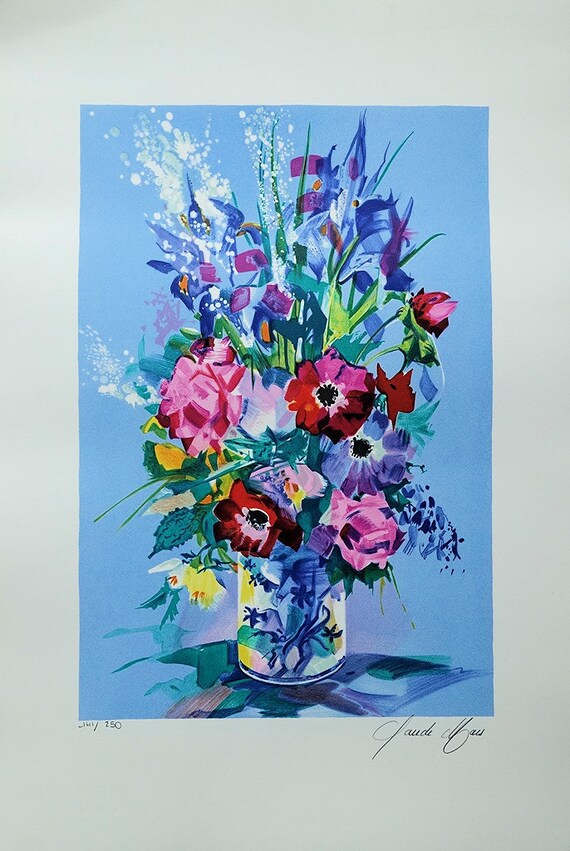 Claude MARS Spring bouquet of flowers Original signed | Etsy