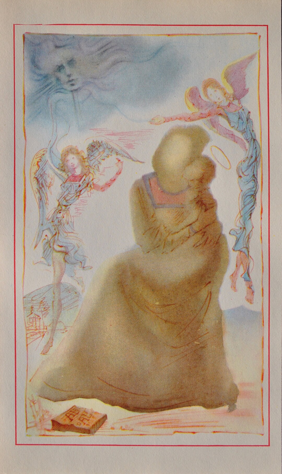 Salvador DALI : the 2 Angels - Signed and Dated Etching, 1948 Edition ...