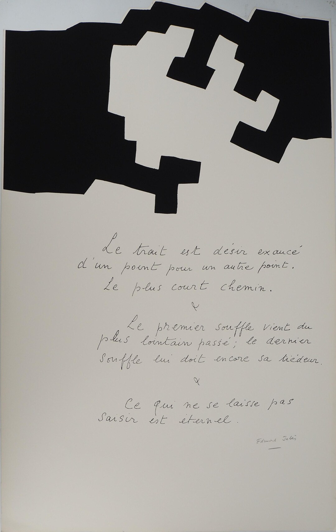 Eduardo CHILLIDA : Poster, the Line is Fulfilled Desire, Original ...