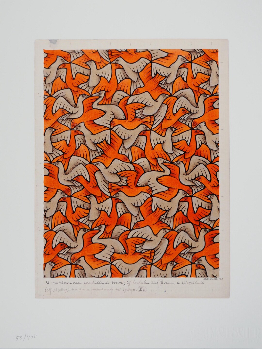 M.C. ESCHER: Flock of Birds, Facsimile, 2008, 450 Copies - Etsy
