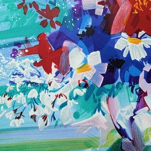 Claude MARS - Bouquet of Colours in Summer - Original Signed LITHOGRAPH ...