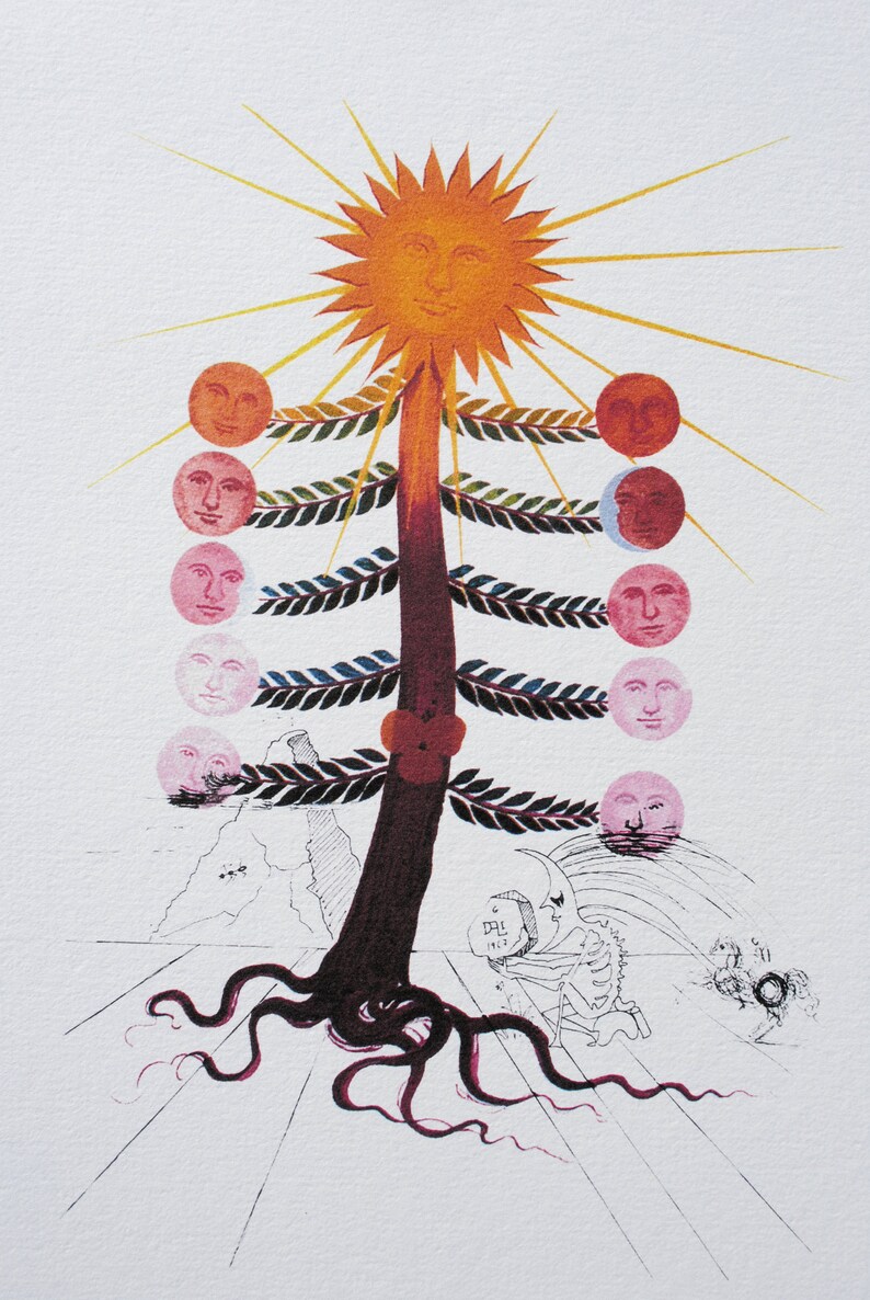 SALVADOR DALI : the Faces Tree Signed LITHOGRAPH 800 - Etsy