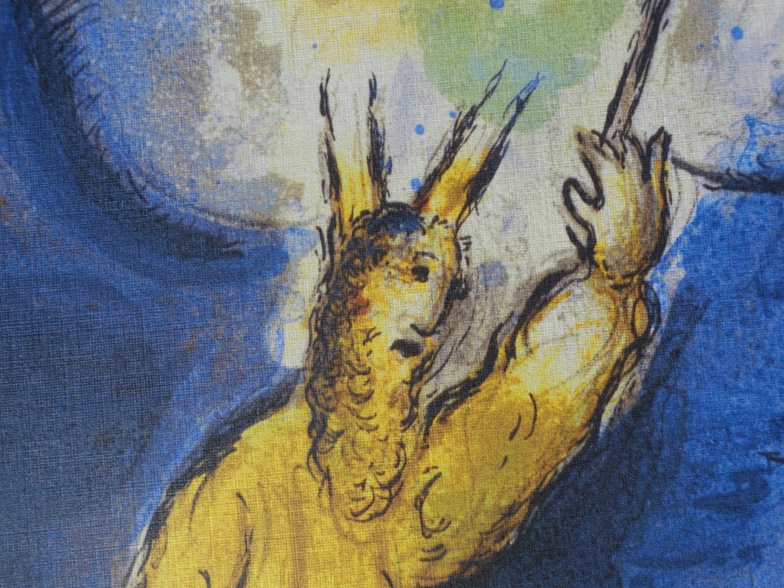 Marc CHAGALL : Moise and the Cross of the Red Sea Signed and - Etsy Canada