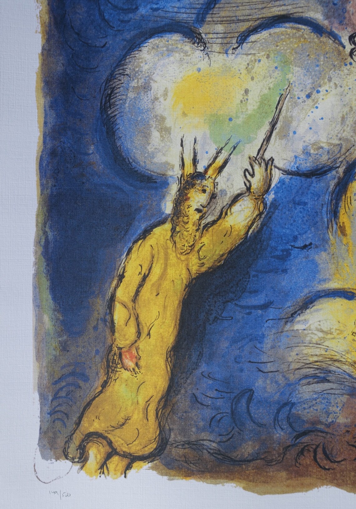 Marc CHAGALL : Moise and the Cross of the Red Sea Signed and - Etsy Canada