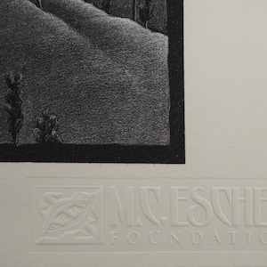 M.C. ESCHER - Italian Landscape Castrovalva - Woodcut Facsimile 1935 ...
