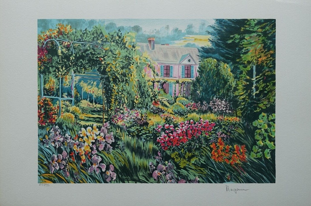 Alain RAGARU - Nymphéas of Monet - Original LITHOGRAPH Signed, 295 ...