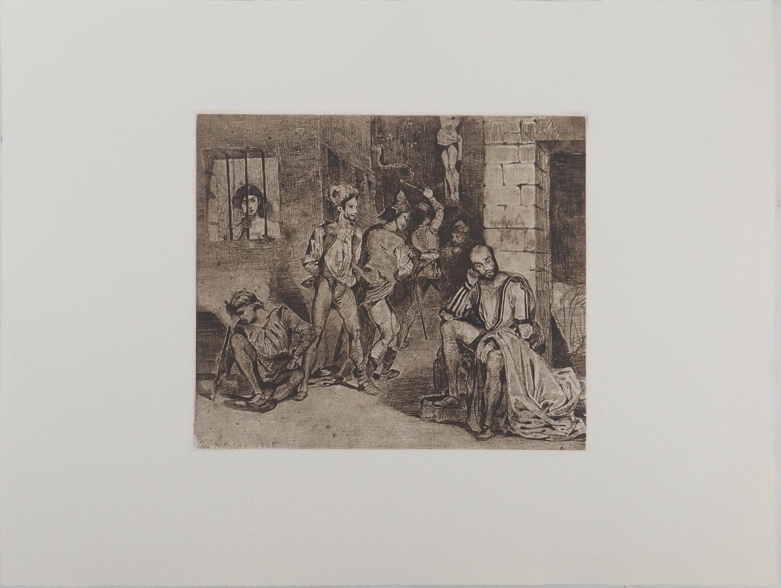 Eugène DELACROIX – Tasso in the Madhouse, Signed Engraving ...
