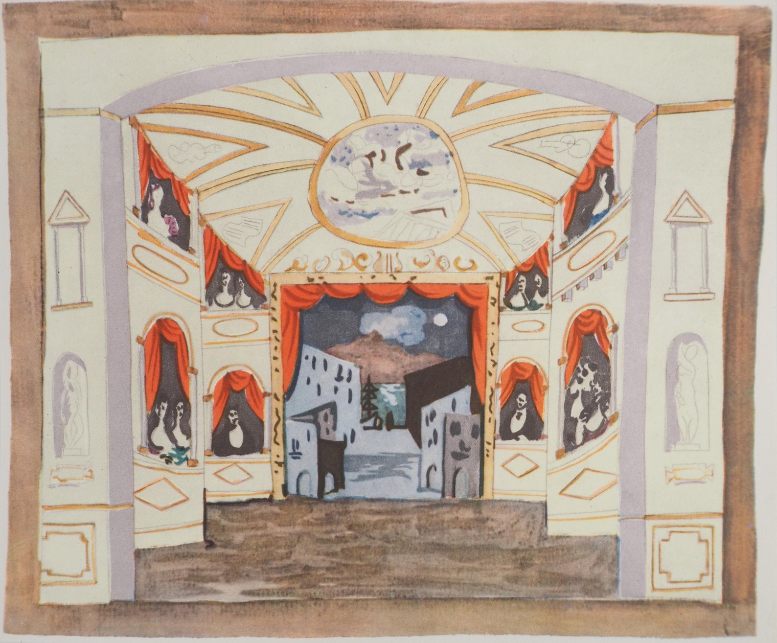 Pablo PICASSO: Set Design for Pulcinella, Signed Lithograph & Pochoir ...
