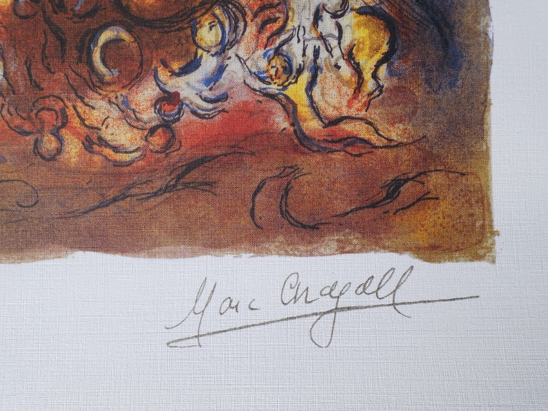 Marc CHAGALL : Moise and the Cross of the Red Sea Signed and | Etsy Canada