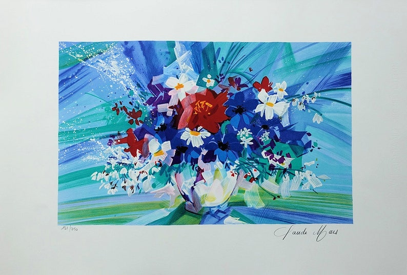 Claude MARS Bouquet of Colours in Summer Original Signed | Etsy