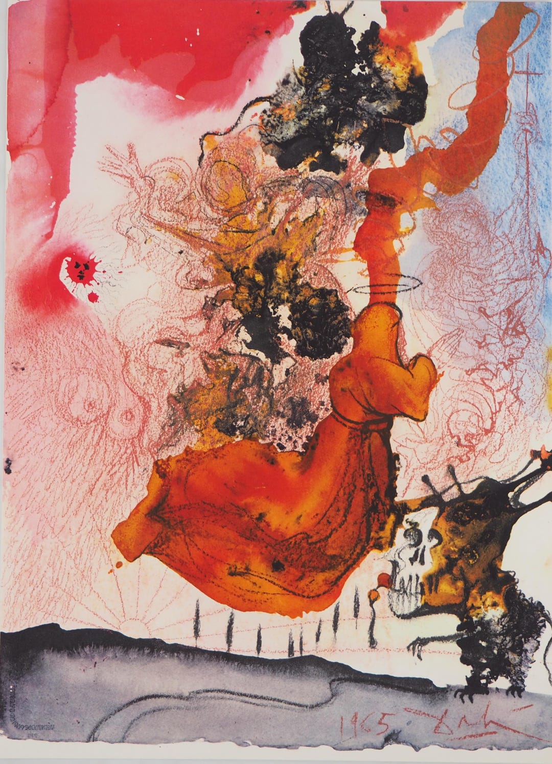 Salvador DALI: the Prayer, Original Signed LITHOGRAPH, 1967 - Etsy