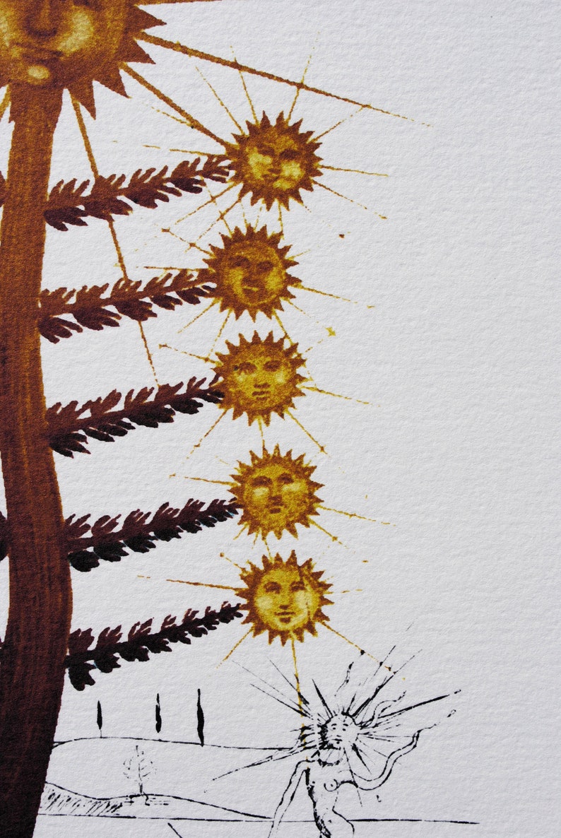 Salvador DALI : the Sun Tree Signed LITHOGRAPH 800 Copies | Etsy