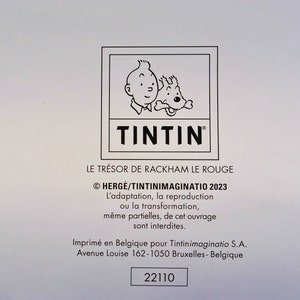 Hergé: Red Rackham's Treasure, Original Poster, Official Edition ...