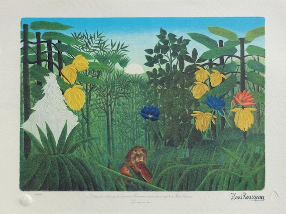 Original LITHOGRAPH Signed and Numbered From Henri ROUSSEAU : | Etsy
