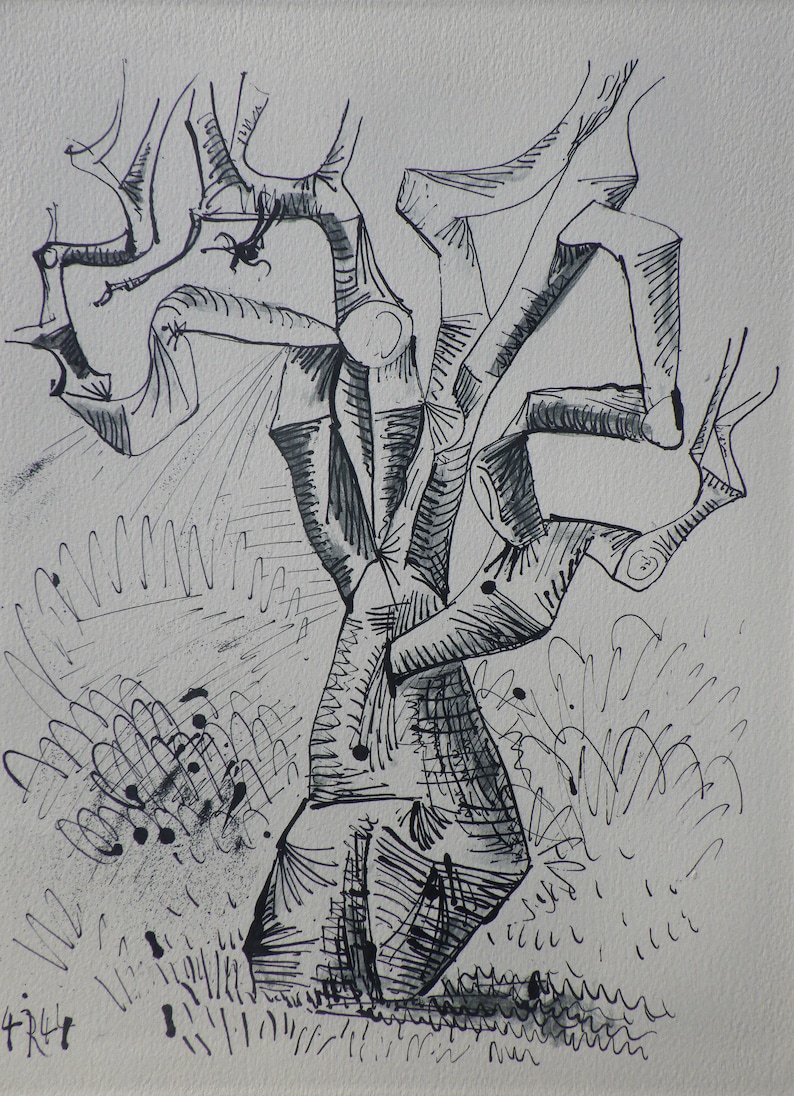 Pablo PICASSO the Old Tree in Winter Original Etching - Etsy
